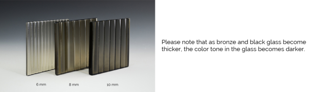 Glass types - Bronze / Black | Nathan Allan Glass Studios