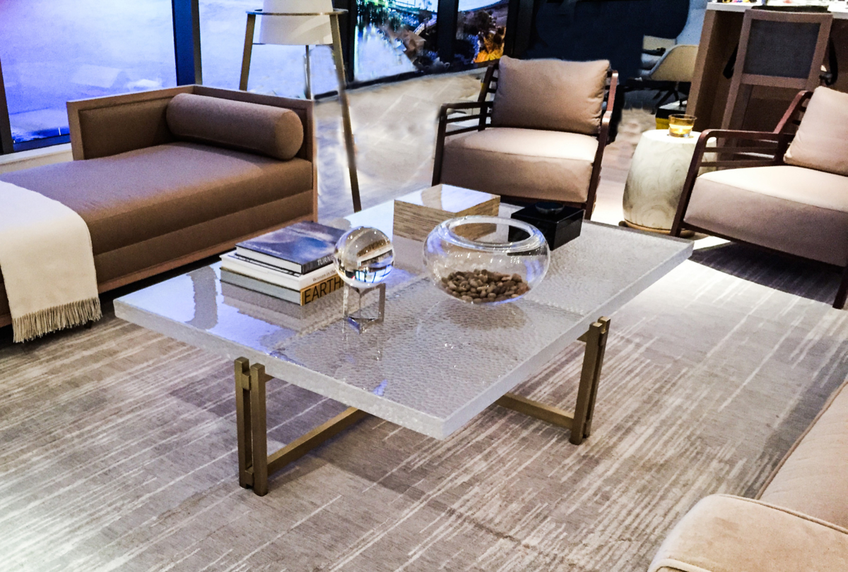 Textured Glass Furniture Created By Nathan Allan Glass Studios